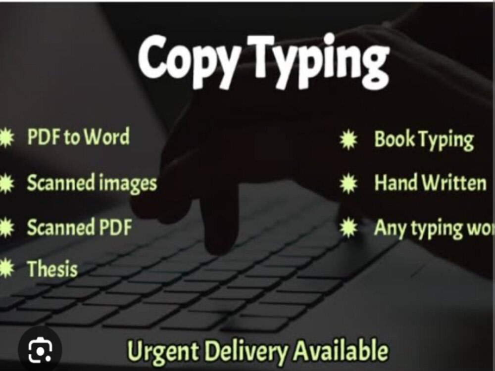 A fast typing job, retype scanned documents, your typist | Upwork