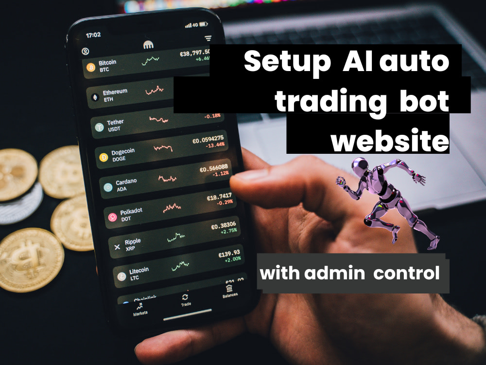 An AI auto trading bot investment website with admin control | Upwork