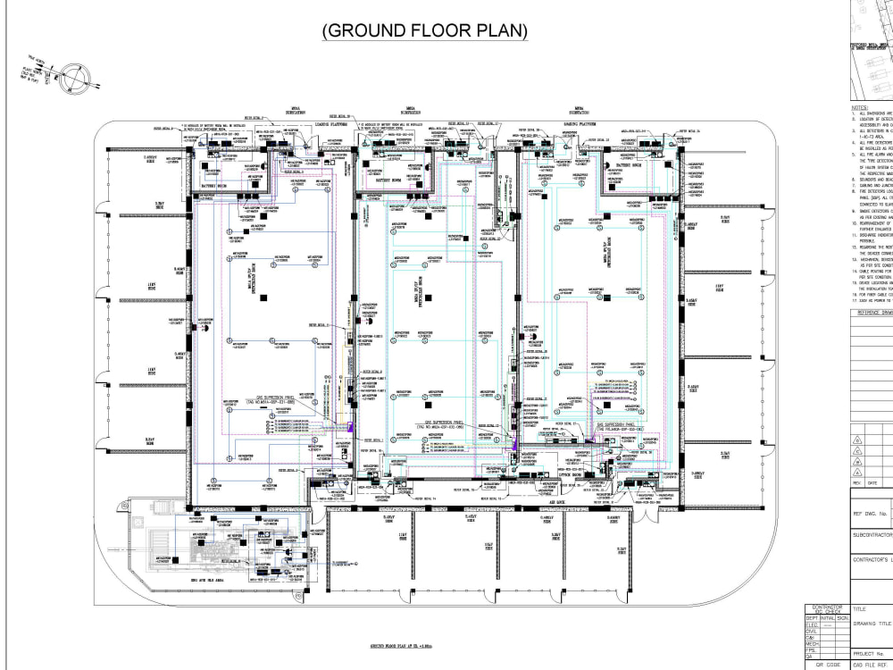 Fire alarm system Layout, Block diagram, Riser/Detail Single Line ...