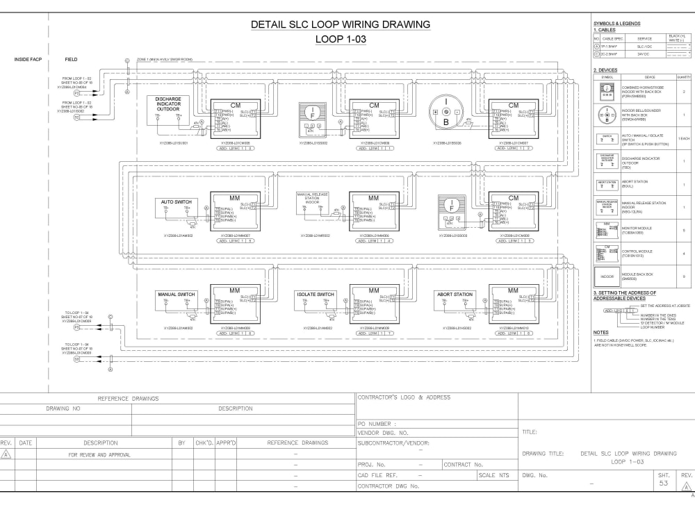 Fire alarm system Layout, Block diagram, Riser/Detail Single Line ...