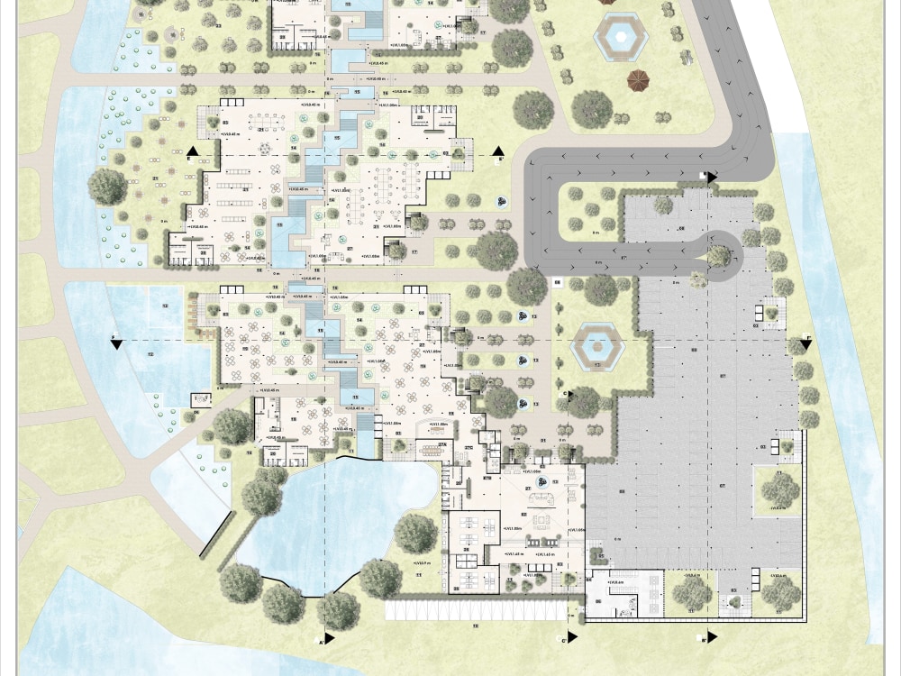 Architectural photoshop render plan, section, elevation | Upwork