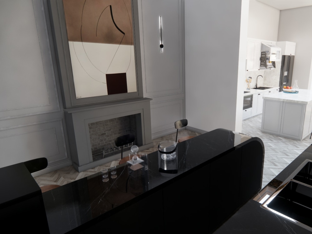An vibrant and modern interior design 3D rendering | Upwork