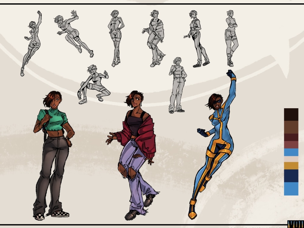 Fully detailed Character Concept Sheets and Character Illustrations ...