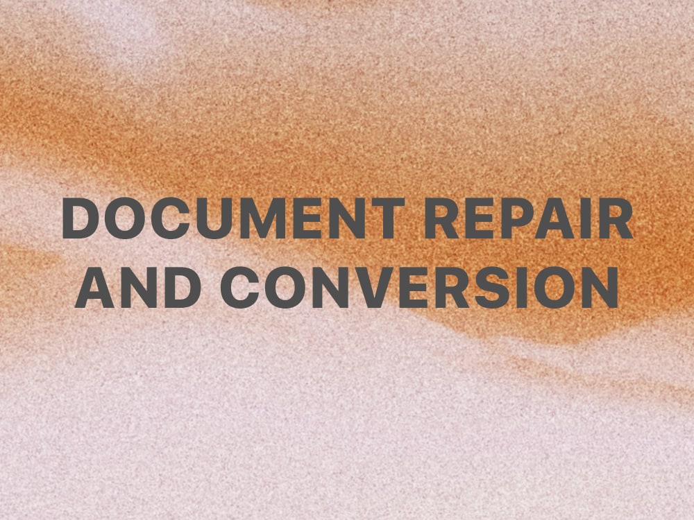 Document Repair And Conversion Streamlining Workflow Efficiency Upwork