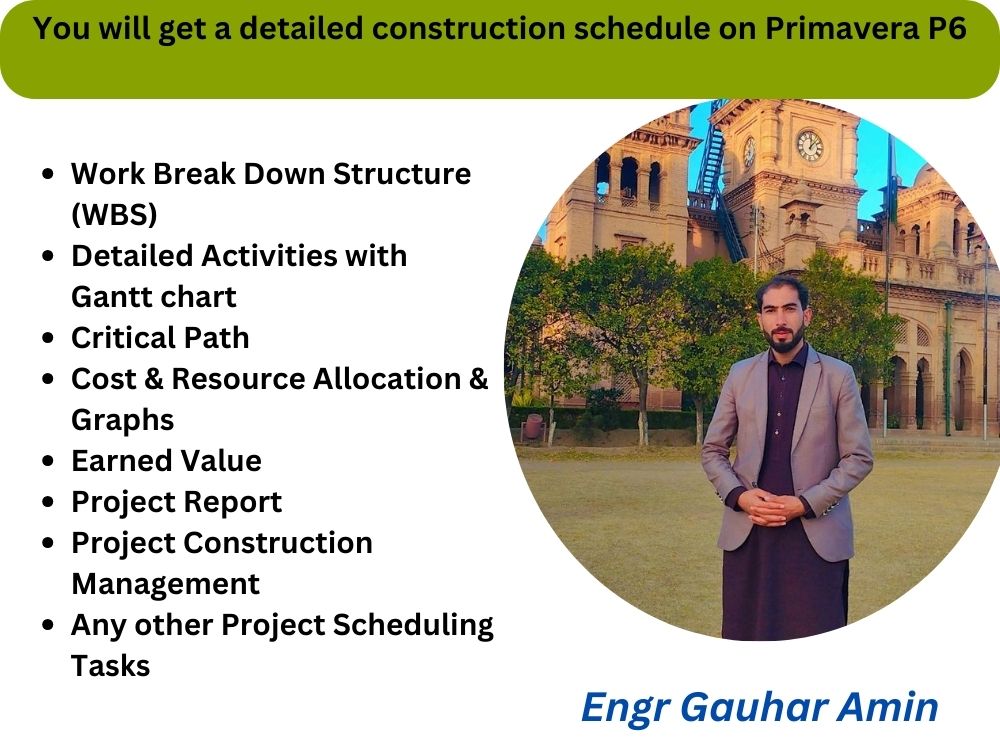Get assistance of a detailed construction schedule on Primavera P6 | Upwork