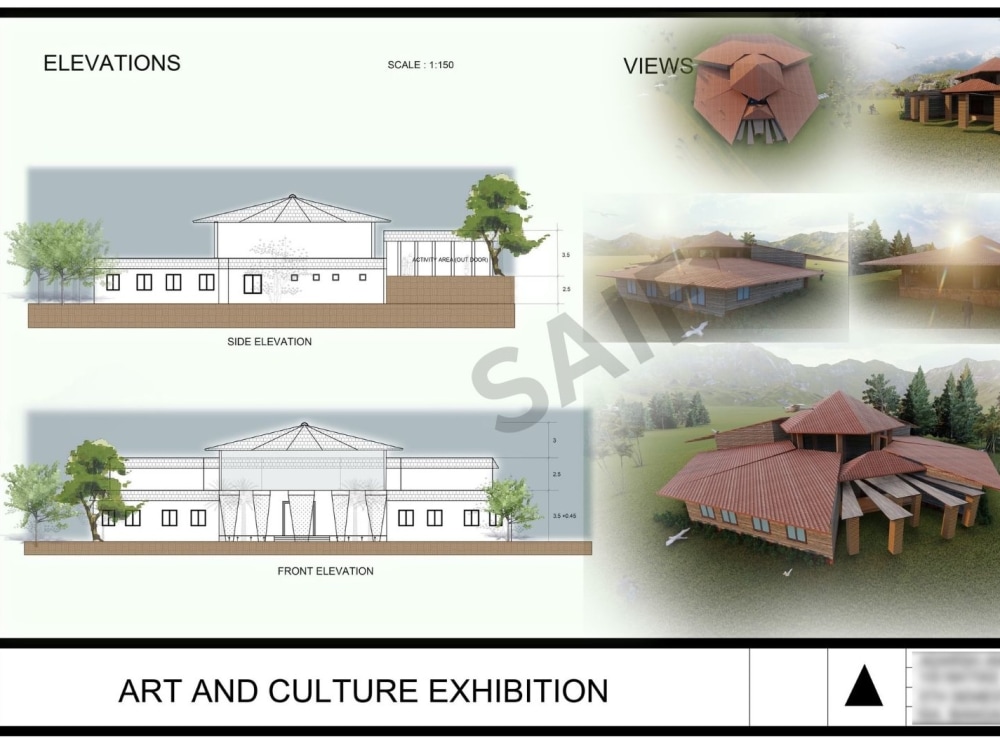 Rendered 2d floor plan, section and elevation in photoshop | Upwork