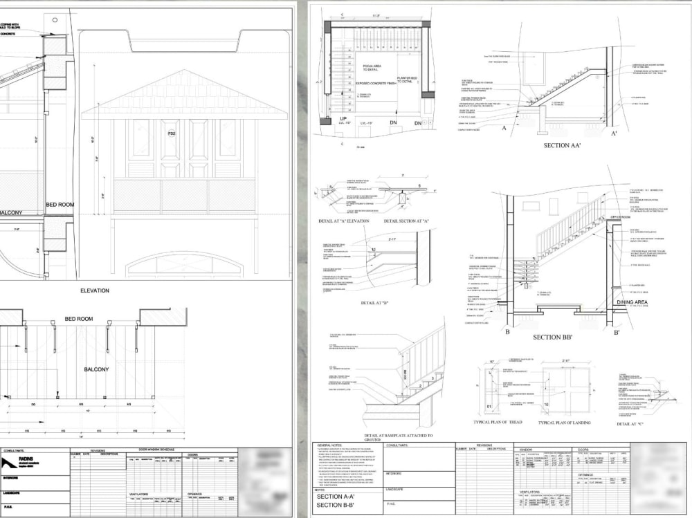 Design architectural floor plans and working drawing in 48 hours | Upwork