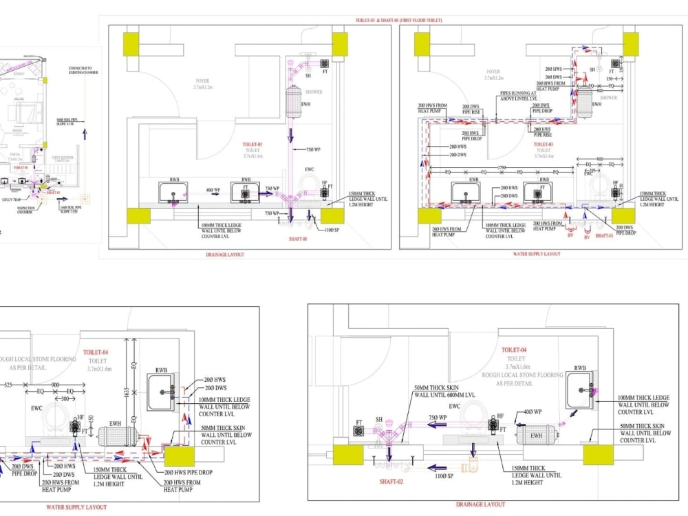 Design architectural floor plans and working drawing in 48 hours | Upwork
