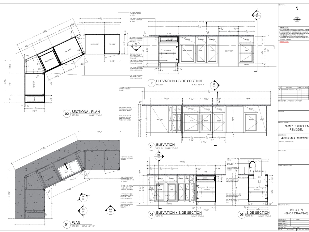Kitchen cabinet Millwork Shop Drawings | Upwork