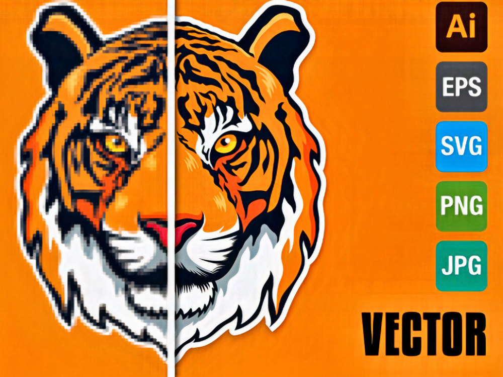 Vector tracing/vector illustration vector art/vector design from raster ...