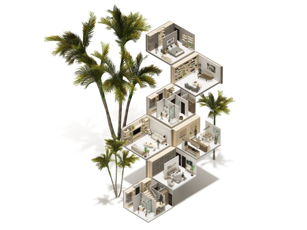 3d Sketchup model, interior design and render of apartment plan | Upwork