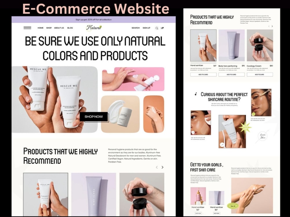 Design, redesign wordpress ecommerce website by woocommerce online store | Upwork