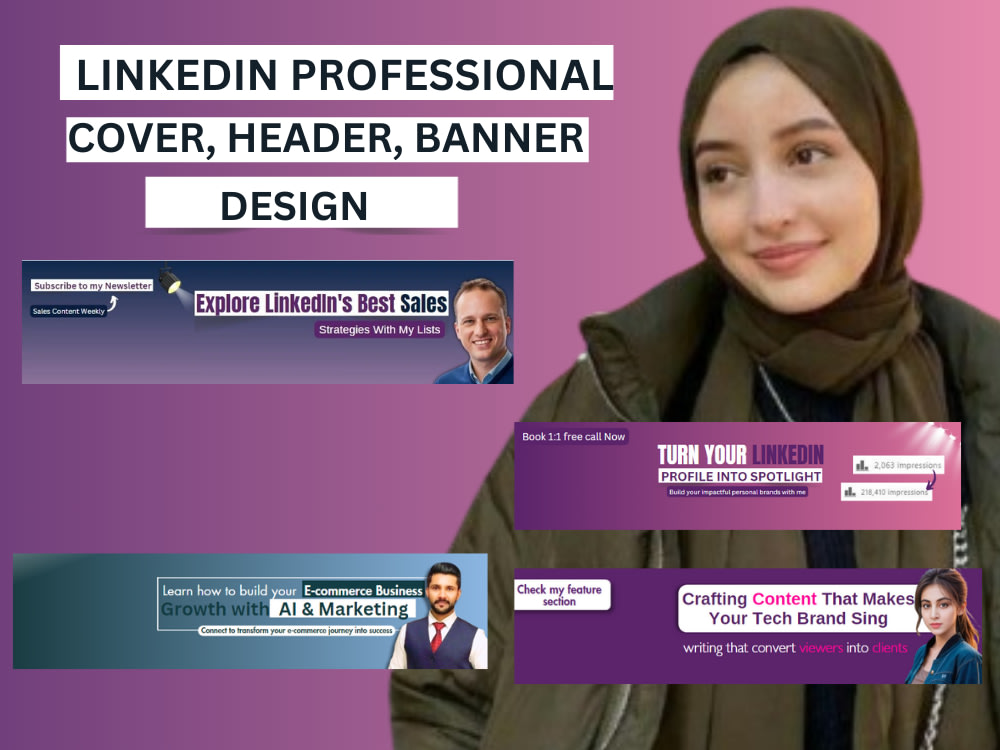 A professional and eye catchy LinkedIn Cover, Banner | Upwork