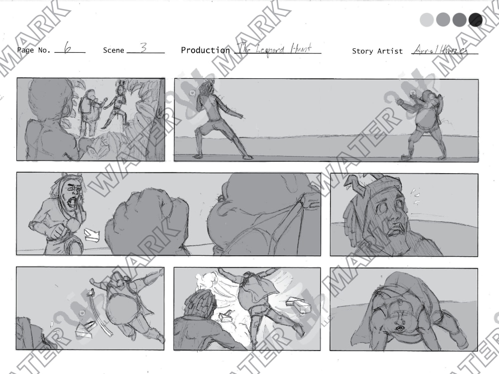 20 frame greyscale storyboard | Upwork