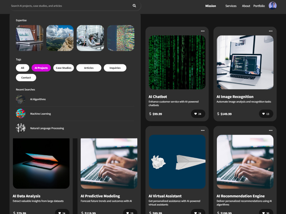 An amazing application user interface, customizable content and design ...