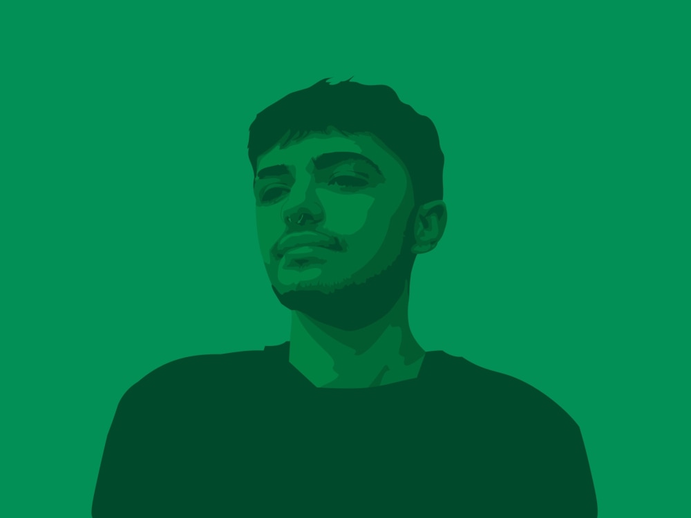 A unique monochrome illustration of a portrait | Upwork