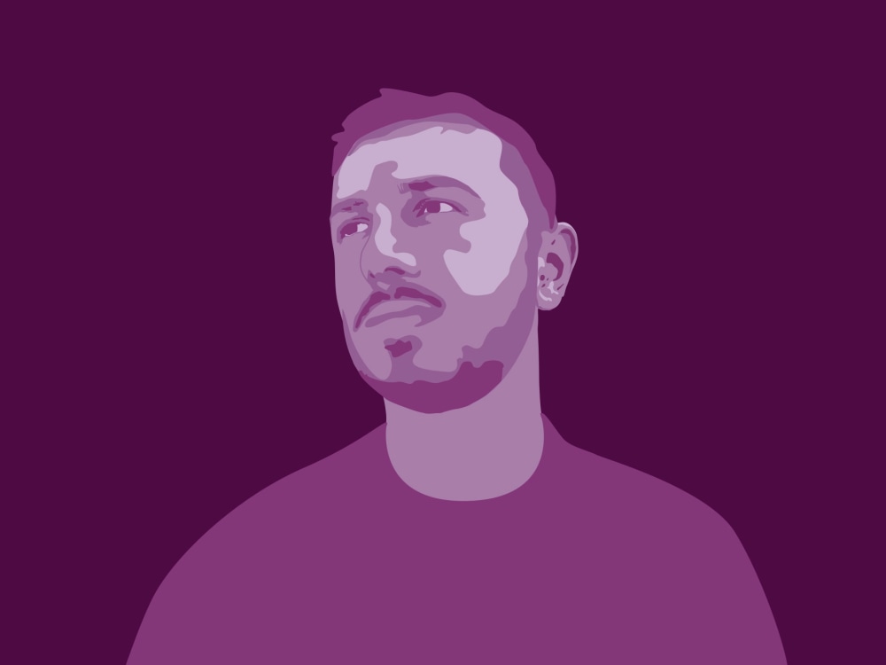 A unique monochrome illustration of a portrait | Upwork