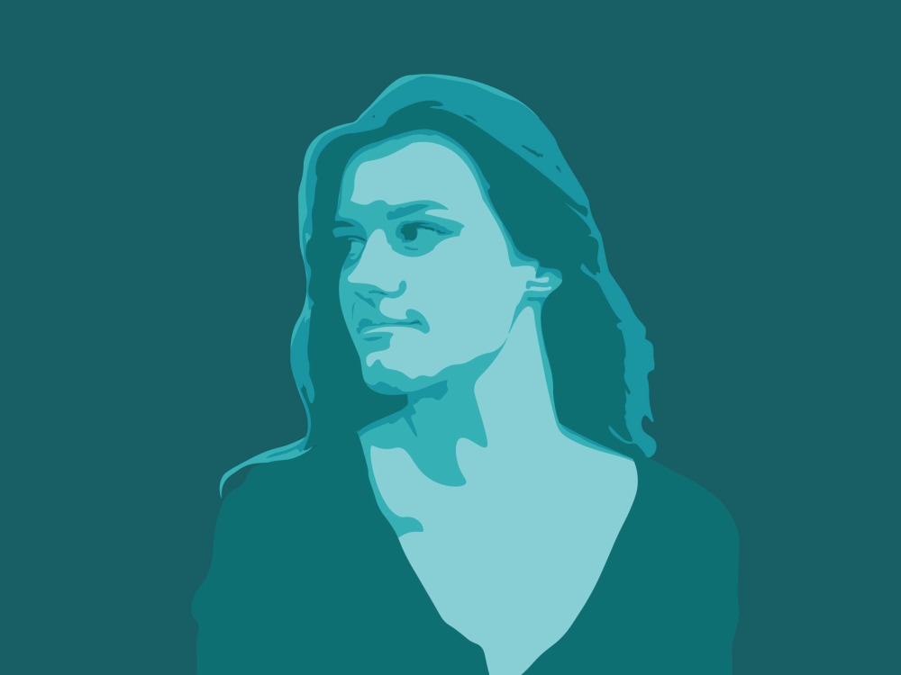 A unique monochrome illustration of a portrait | Upwork