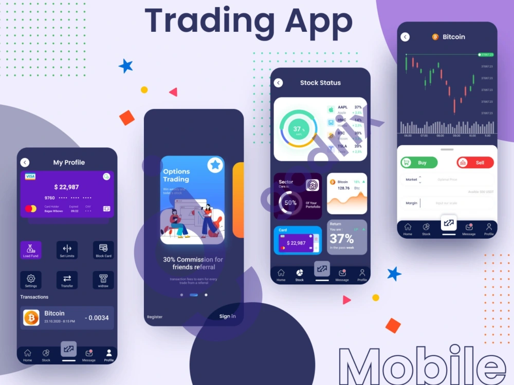 Industry standard stock and crypto trading application ios android ...