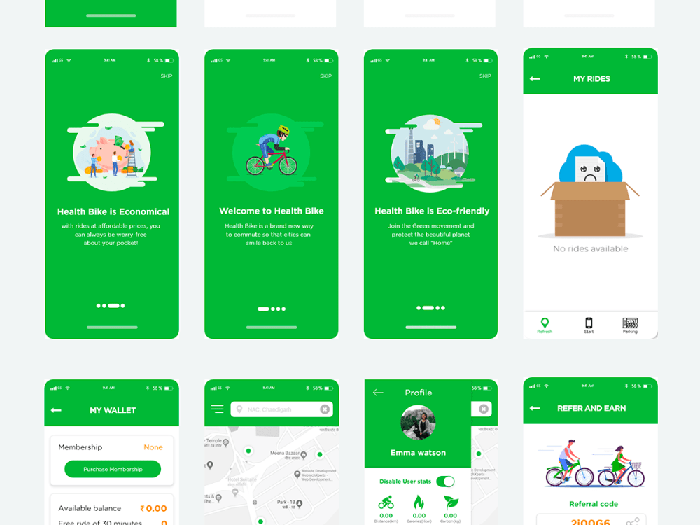 UI screens designed for mobile apps with all the design files and ...