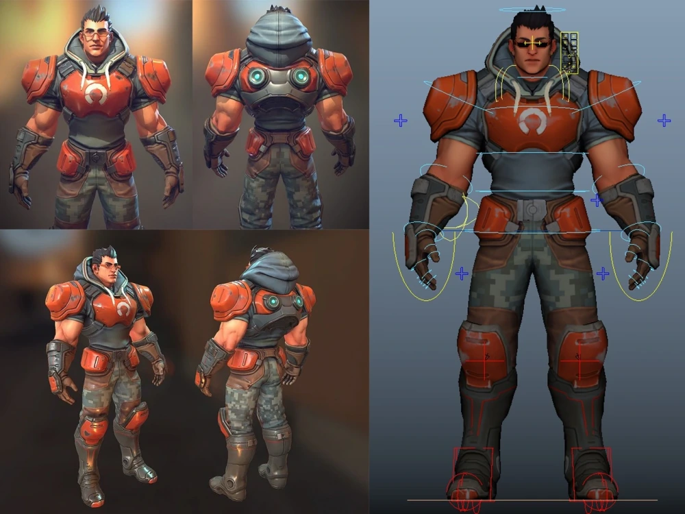 3D character rig in Maya for Animation, Unreal or Unity | Upwork