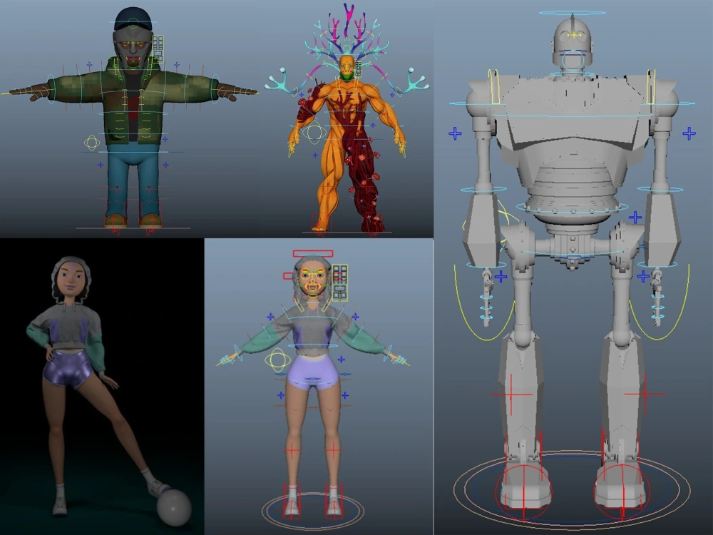 3D character rig in Maya for Animation, Unreal or Unity | Upwork