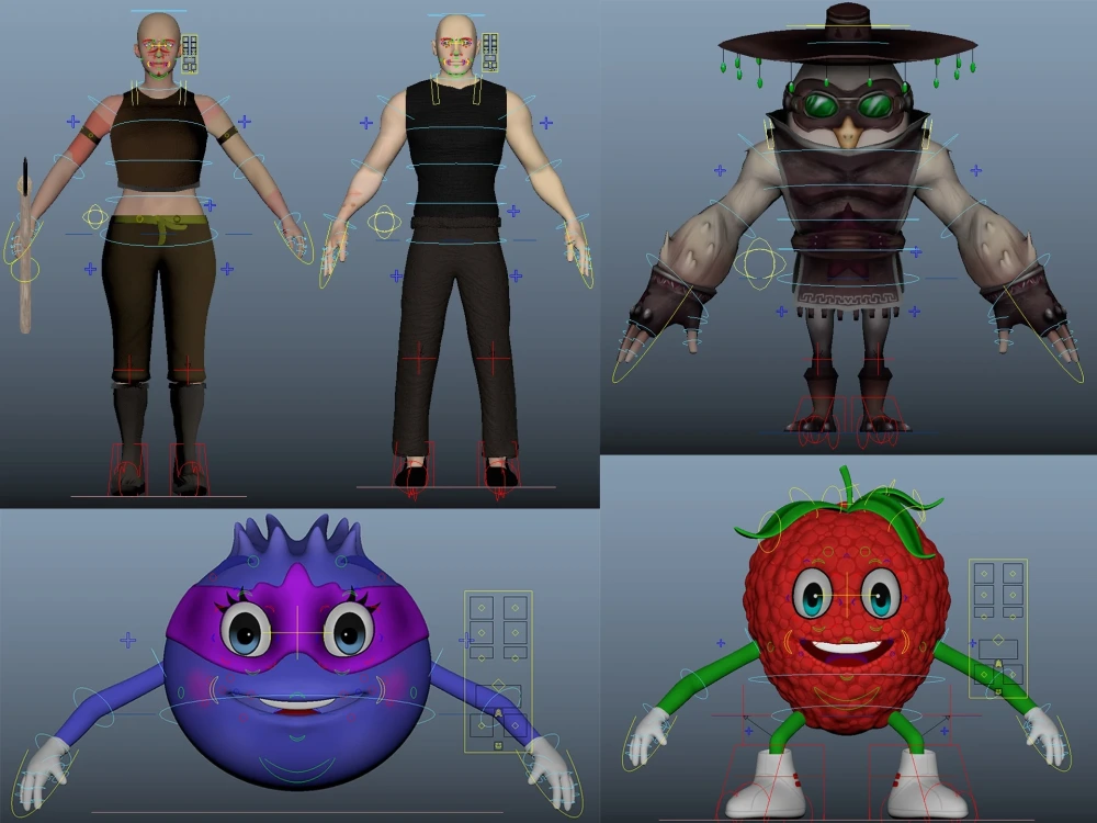 3D character rig in Maya for Animation, Unreal or Unity | Upwork