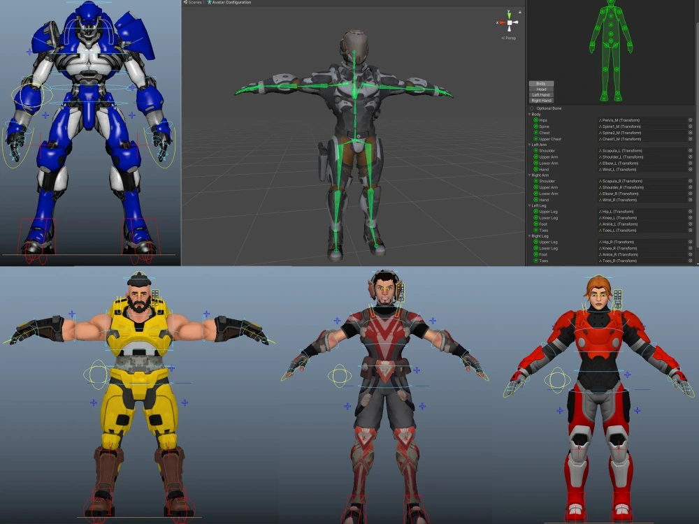 3D character rig in Maya for Animation, Unreal or Unity | Upwork