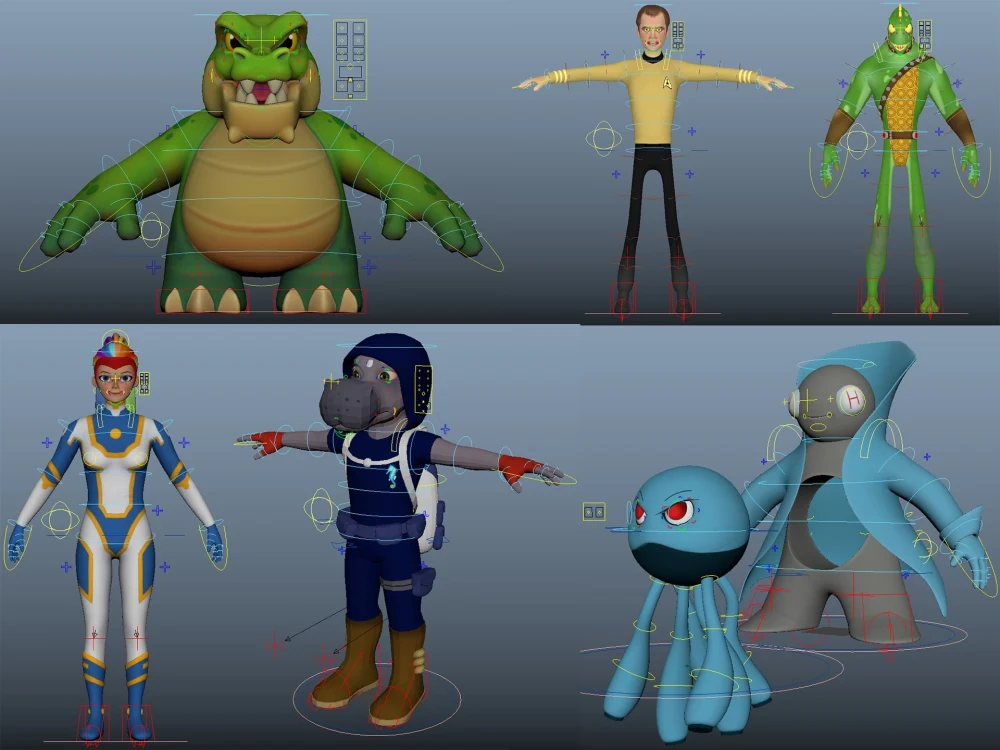 3D character rig in Maya for Animation, Unreal or Unity | Upwork