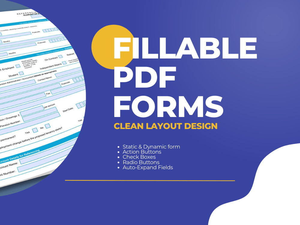 A professionally design document and PDF fillable form. | Upwork