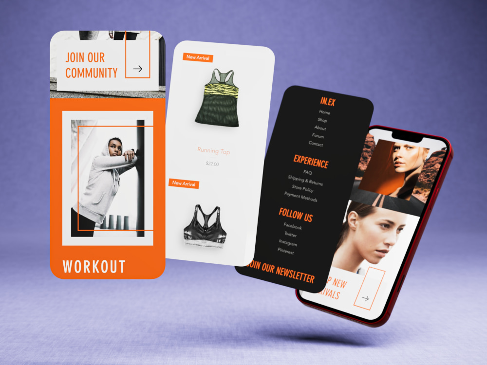 Unique mockup designs for websites and applications | Upwork