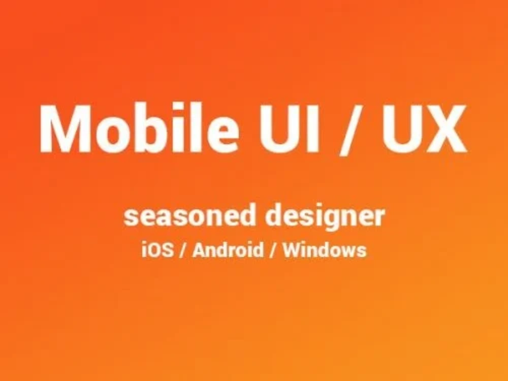 Awesome mobile UX / UI design | Upwork