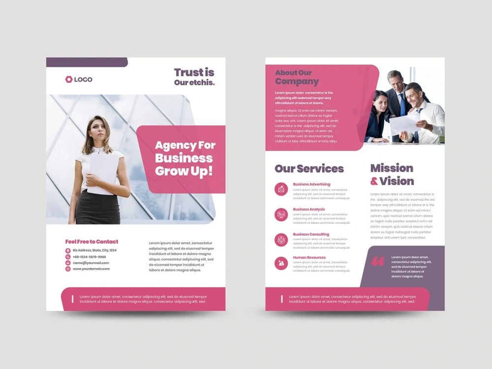 Corporate Business Flyer | Handout | Leaflet | Brochure | Sales sheet ...