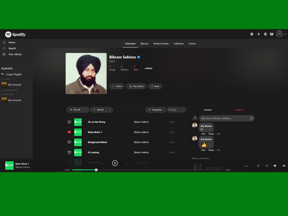A Spotify Clone website | Upwork