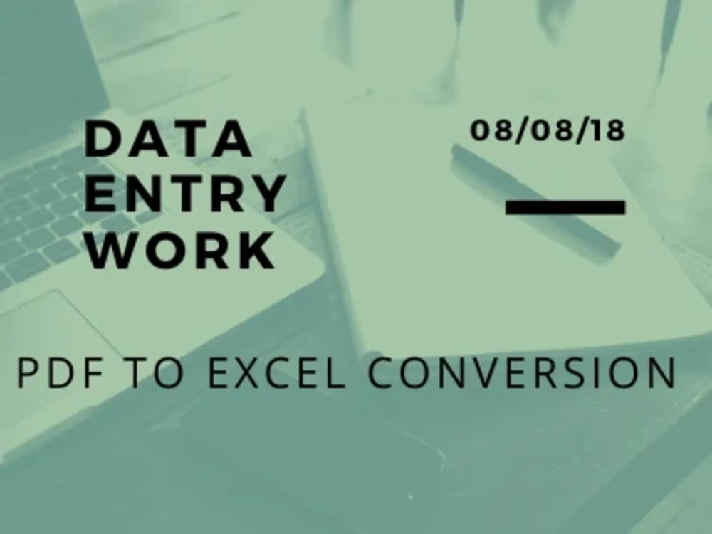 Pdf to excel file with 100% accuracy | Upwork