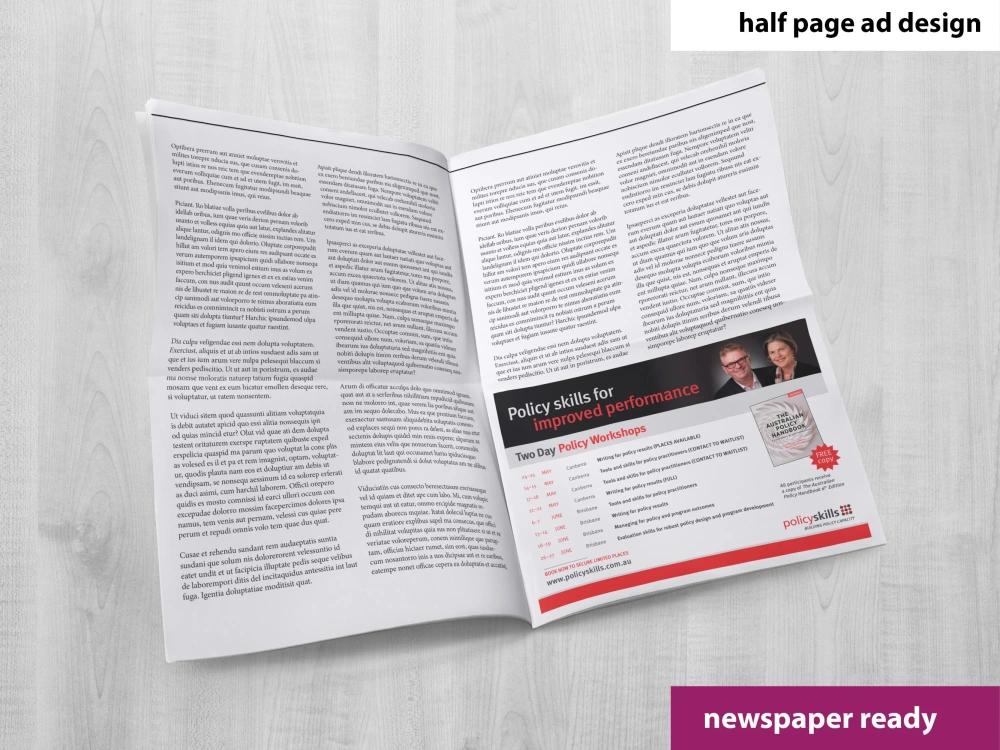 A high quality print advertisement custom made for your company | Upwork