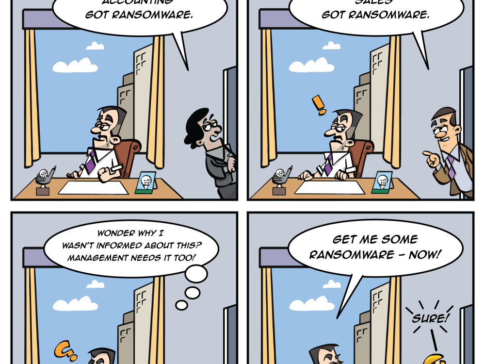 1 to 3 funny corporate comics panels for Dilbert-like office humor | Upwork