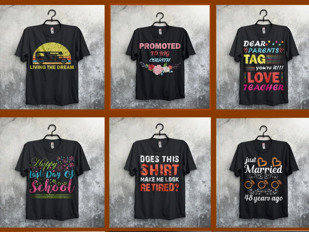 T-shirt design Creative Modern font and text logo in 12 hrs | Upwork