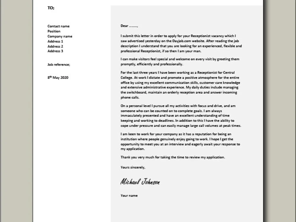 A professional and eye catching cover letter for you. | Upwork