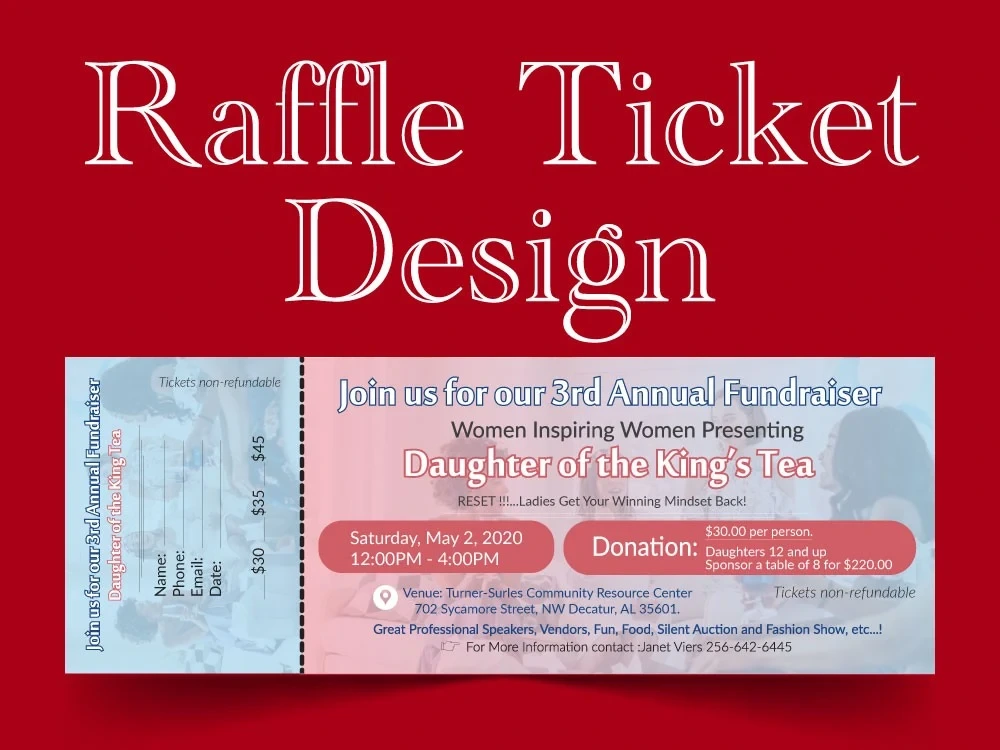A raffle ticket, event ticket and invitation ticket | Upwork