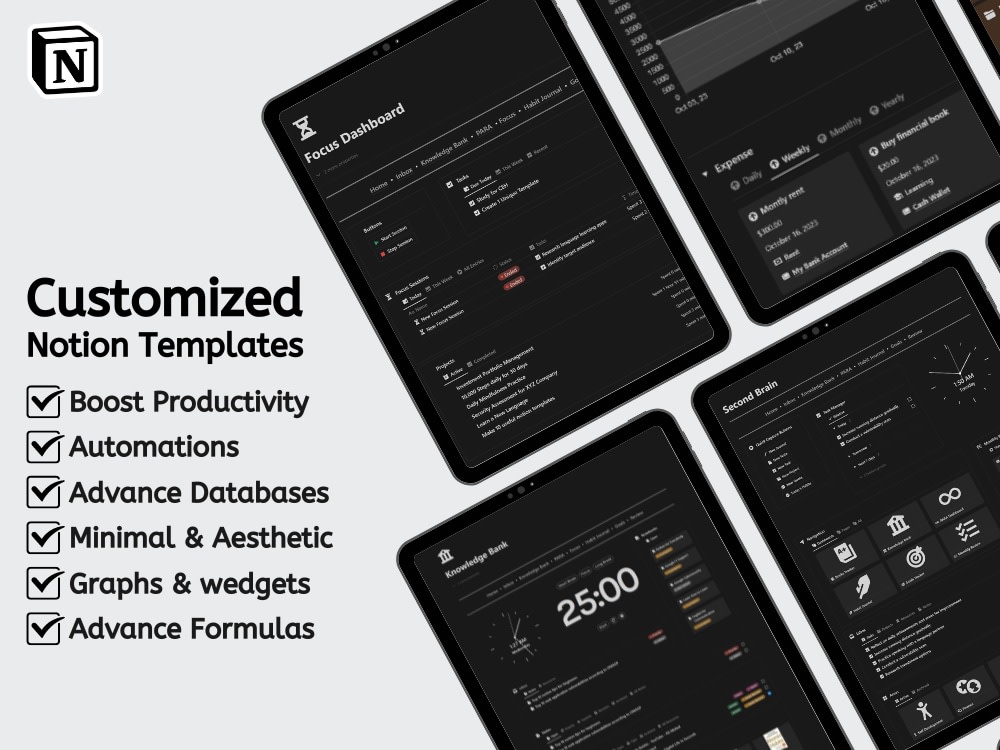 Customized notion template tailored to your personal and professional life. | Upwork