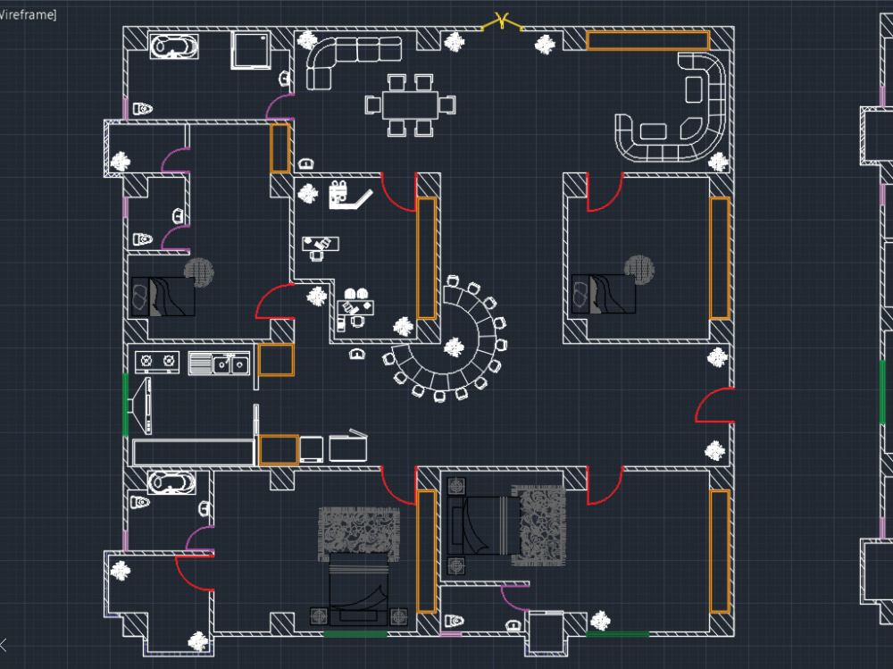 A simple 2d house floor plan design. | Upwork