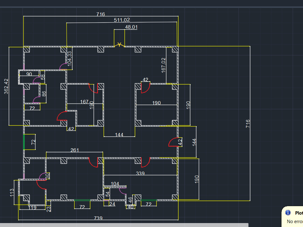 A simple 2d house floor plan design. | Upwork