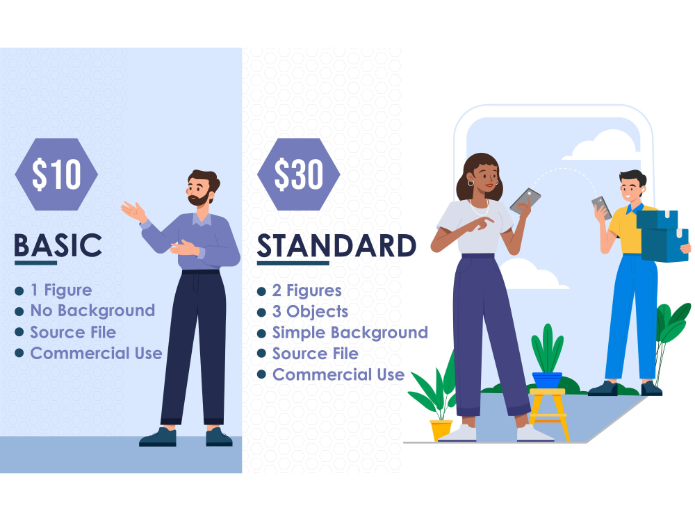 Modern flat vector illustration | Upwork