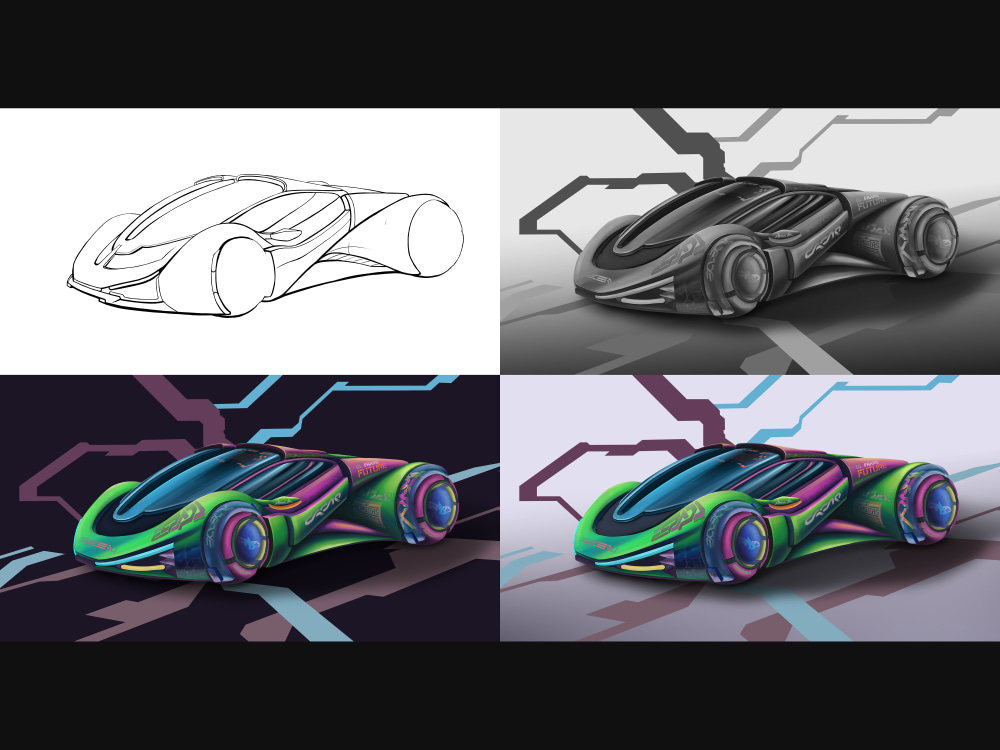 Concept art of the auto tech | Upwork