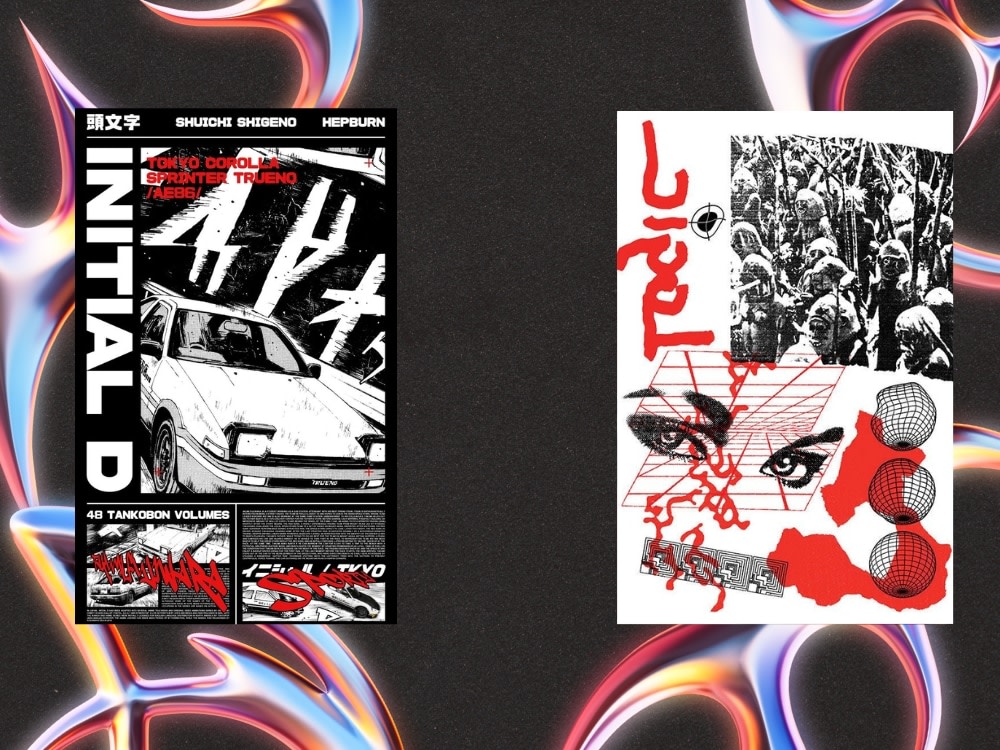 Will create a y2k,cyber,90s,acubi,vintage poster | Upwork