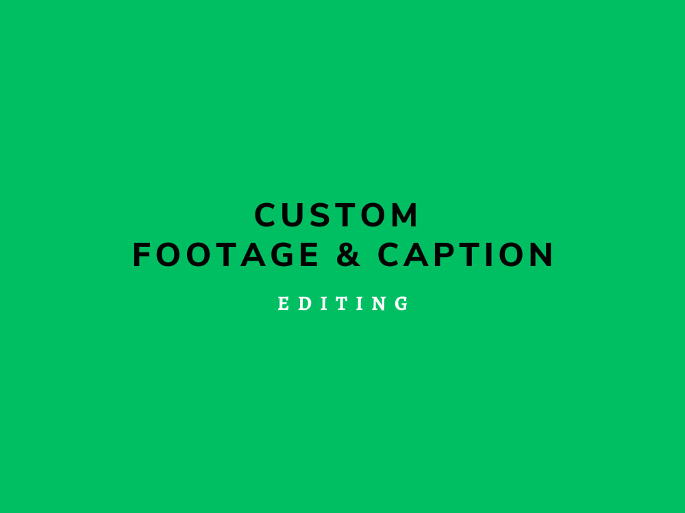 Short format video with custom footage and caption | Upwork