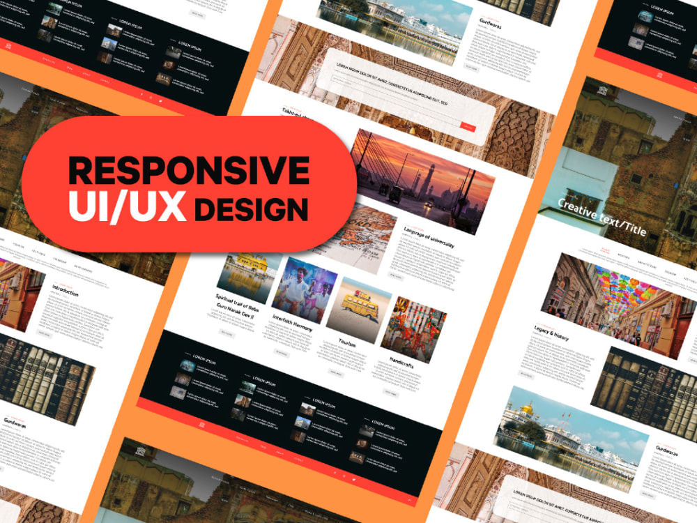 Creative website UI UX design in Figma. | Upwork