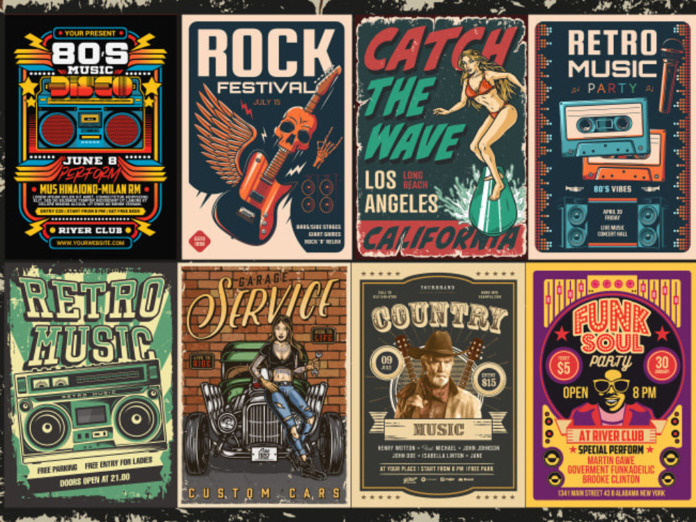 Vintage, Retro, Travel Poster Designs | Upwork