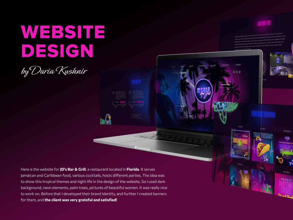 An eye-catching website design | UI/UX | Landing page | Figma | Upwork